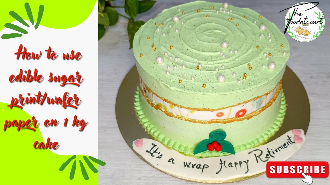 Edible sugar print/wafer sheet/Rice paper Cake tutorial | How to use ...