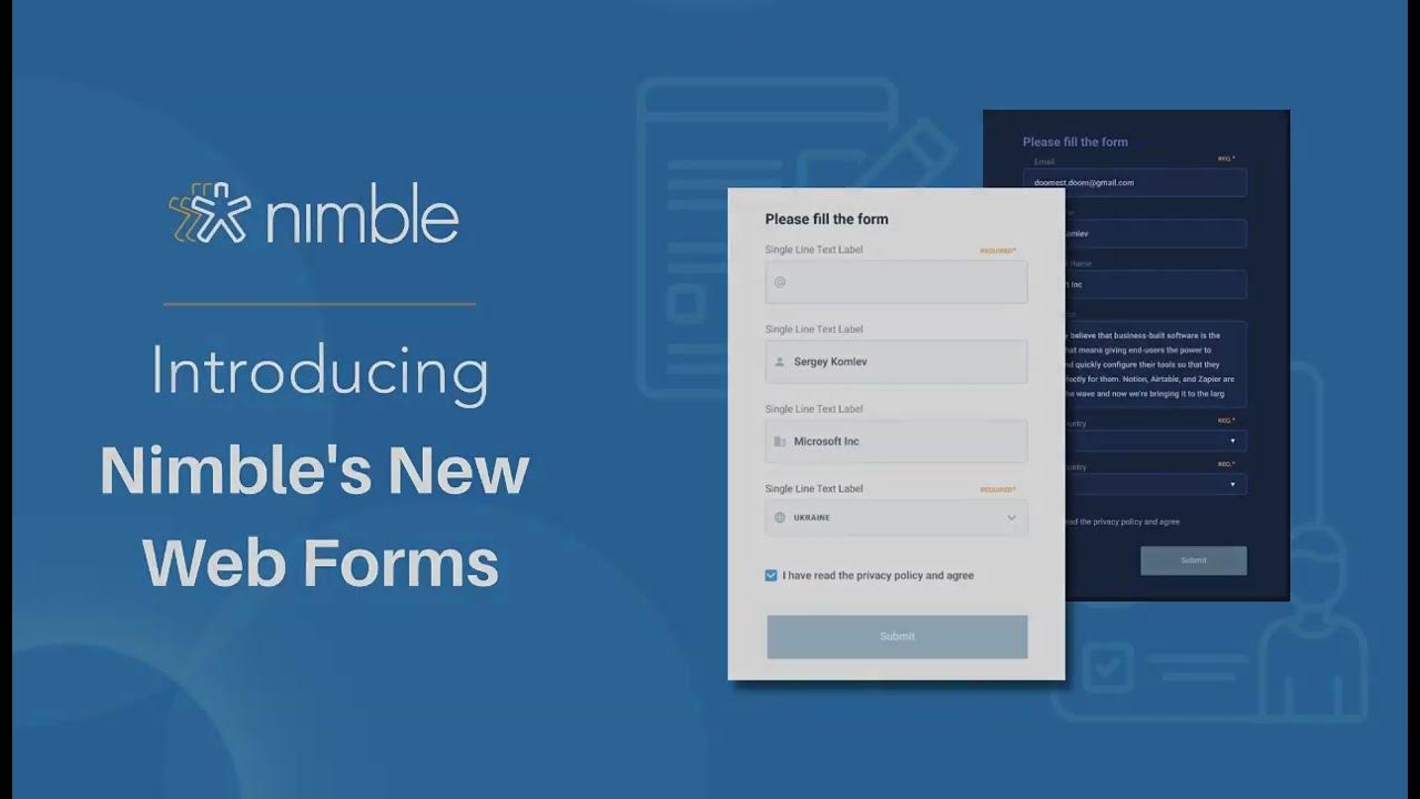 Getting Started with Nimble Webforms Video - YouTube