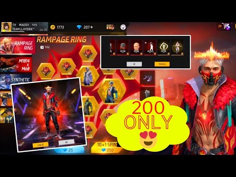 Rampage Ring Event Free Fire || I Got The Rarest Evo Rampage Bundle In ...