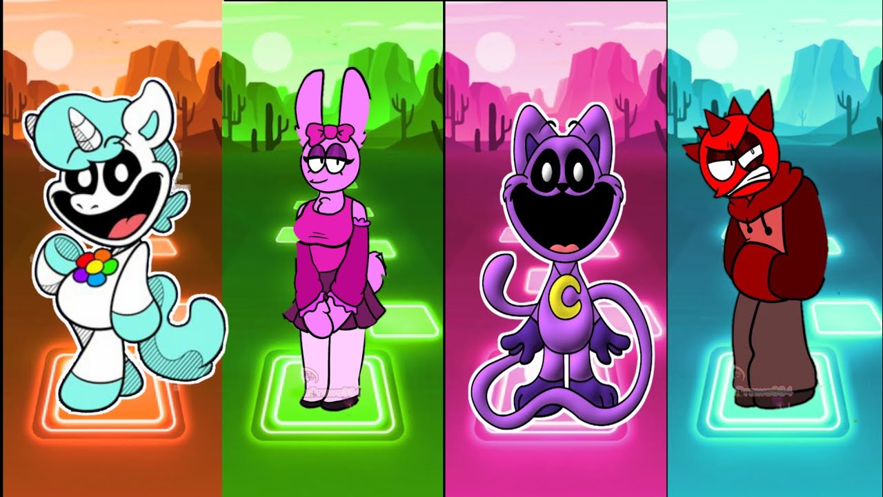 POOPY PLAYTIME Team vs INCREDIBOX SPRUNKI Team in the Game TILES HOP ...