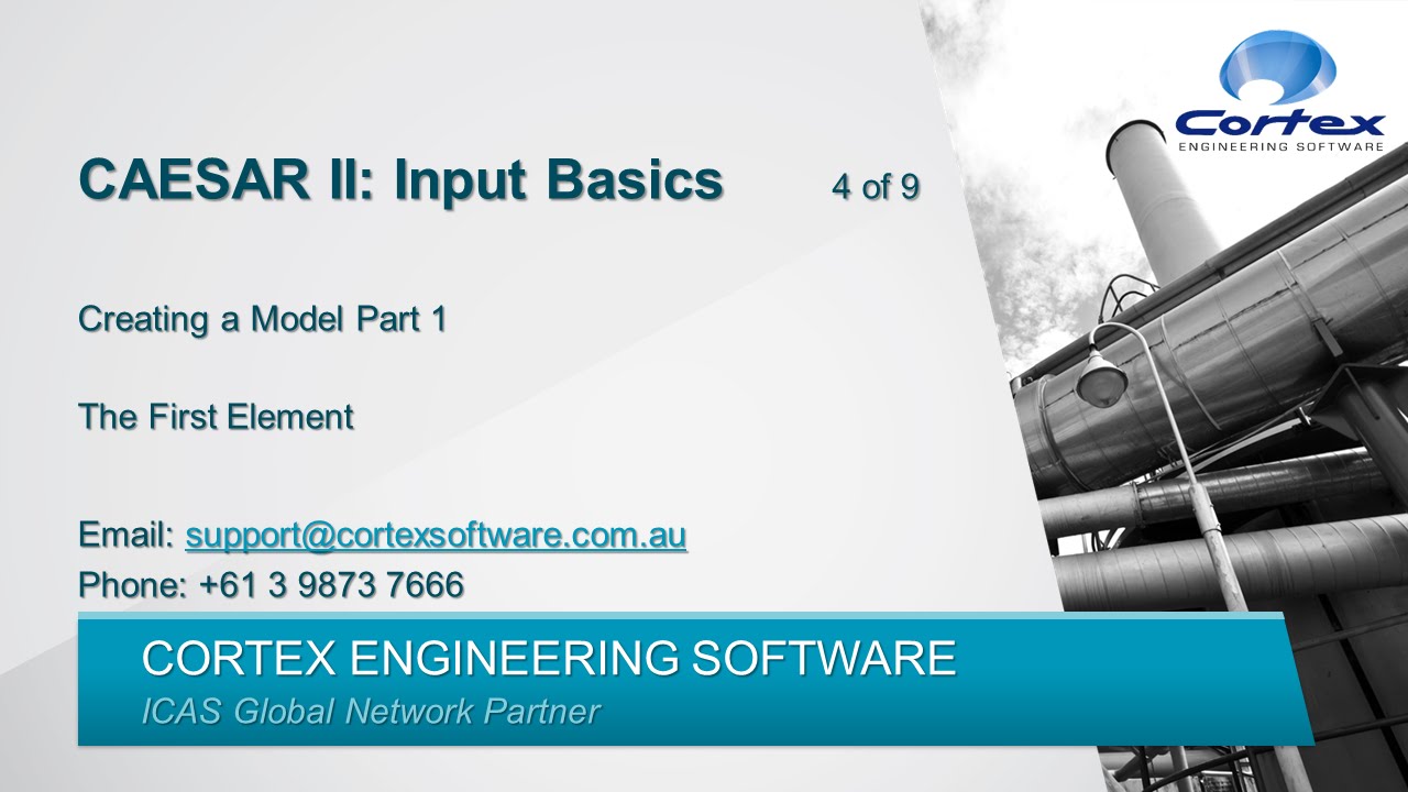 CAESAR II Input Basics 4 of 9 - YouTube