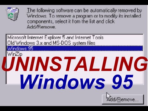 UNINSTALLING Windows 95 - YouTube