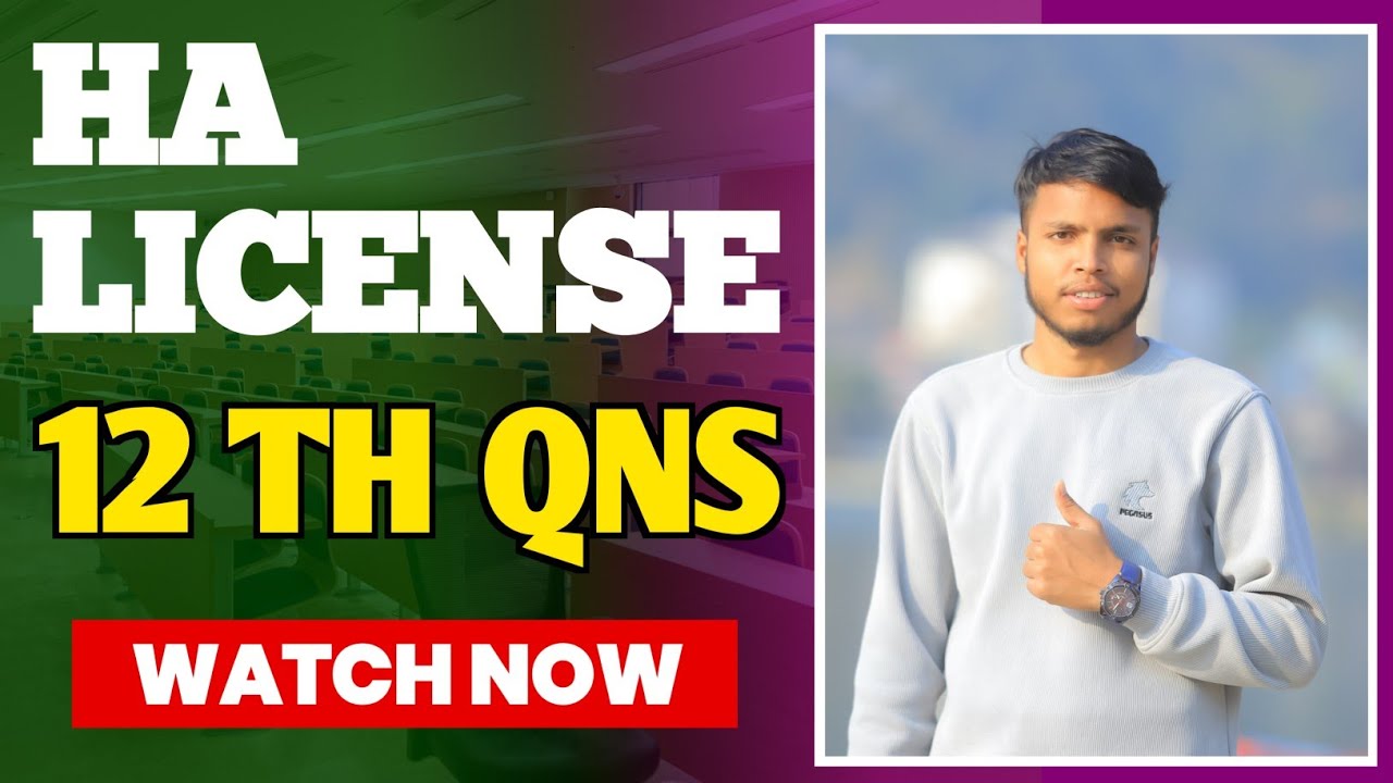 HA 12TH LICENSE EXAM QUESTIONS 🏞️ || HA 13TH LICENSE EXAM MODEL ...
