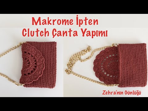 Makrome İpten Clutch Çanta Yapımı - Makrome İpten Kolay Çanta Yapımı - Makrome İpten Pörtföy Çanta