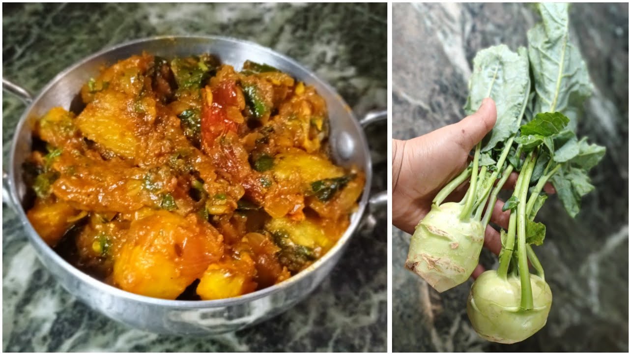 Navalkolchi Bhaji | Kohlrabi Recipe | Navalkol ki Sabji ...