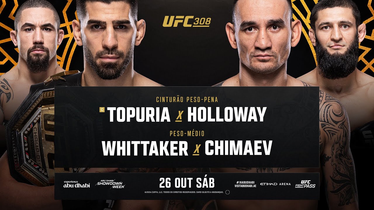 UFC 308: Topuria x Holloway | 26 de Outubro | UFC Fight Pass - YouTube