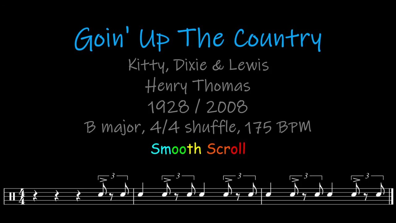 Goin' Up The Country, Chords, Lyrics and Timing - YouTube