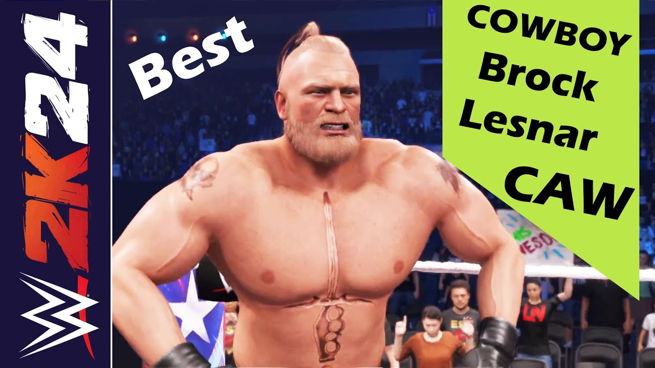 WWE 2k24 Cowboy Brock Lesnar CAW How to Unlock - YouTube