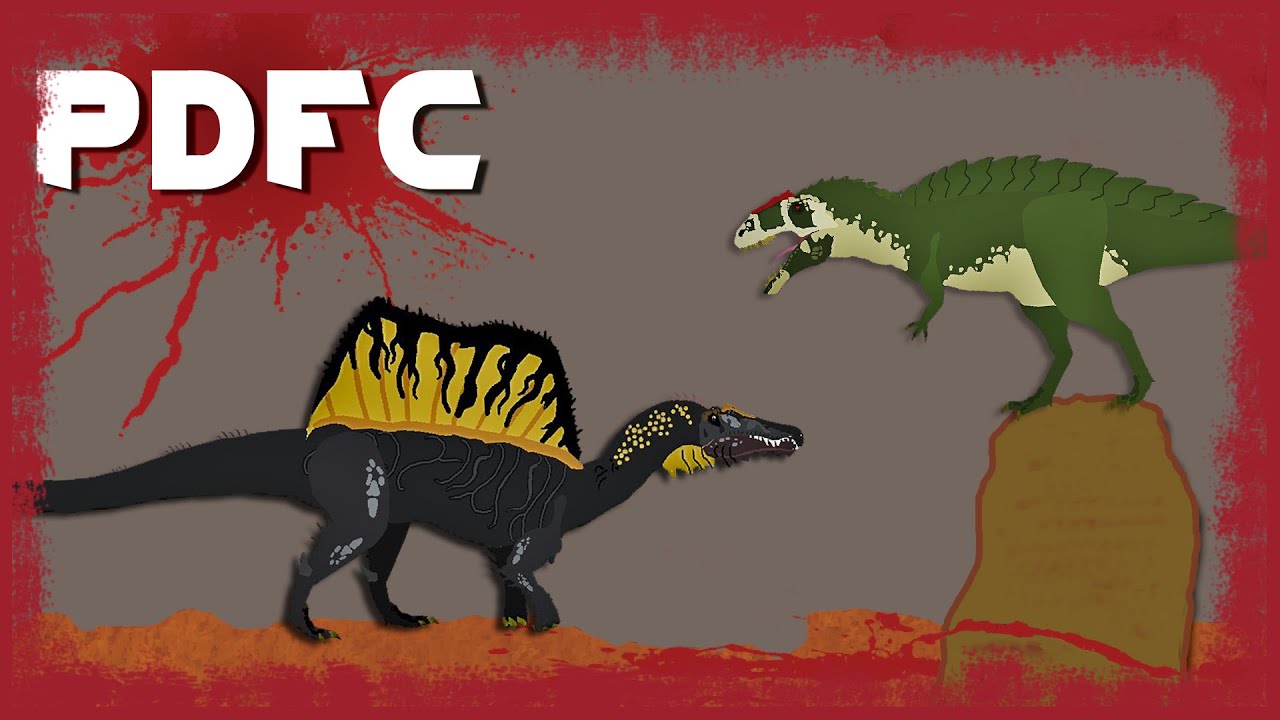 PDFC - Acrocanthosaurus vs Spinosaurus - YouTube