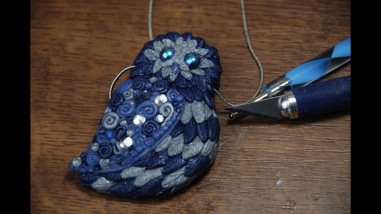 Fimo Halskette - Eule - YouTube
