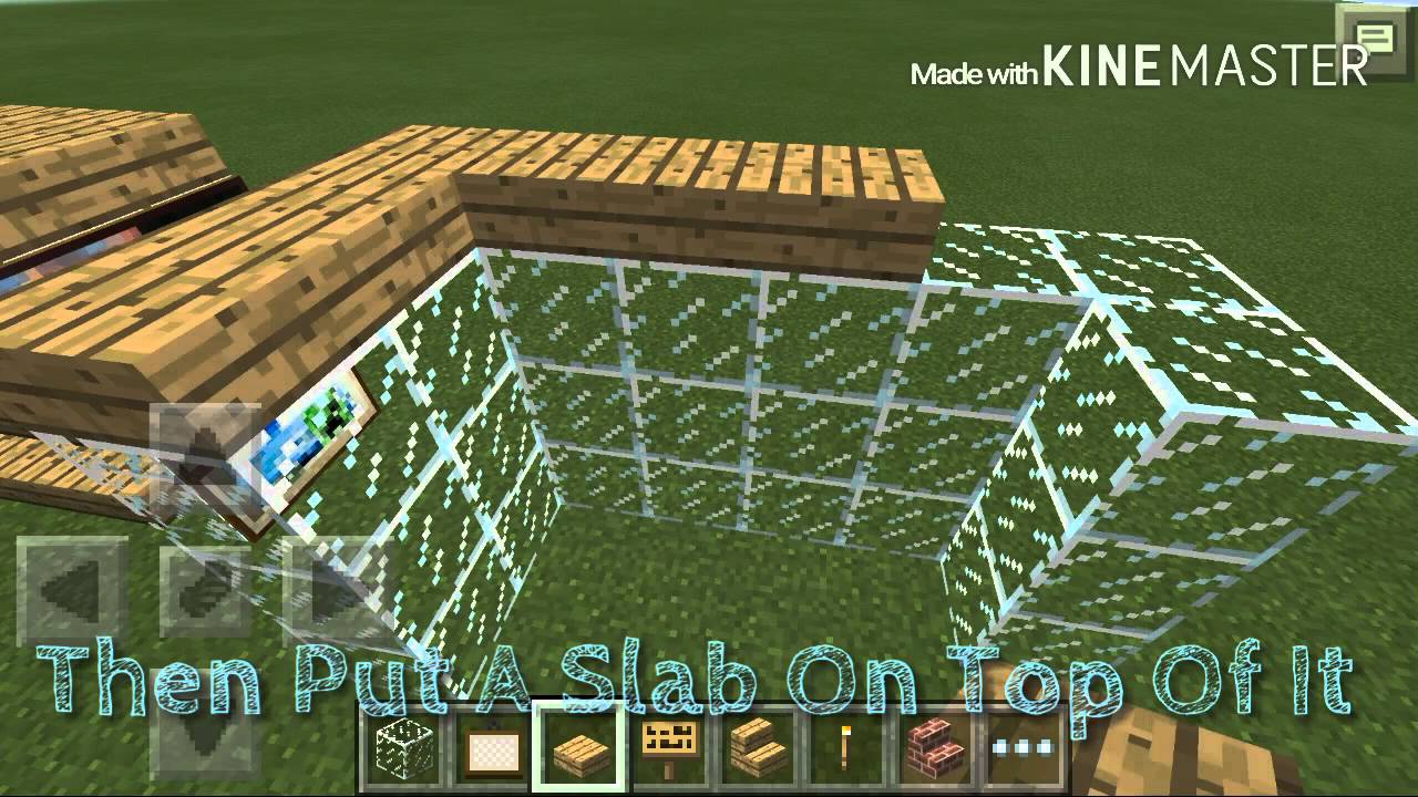 Minecraft Pocket Edition - How To Make A Bus Stop - YouTube