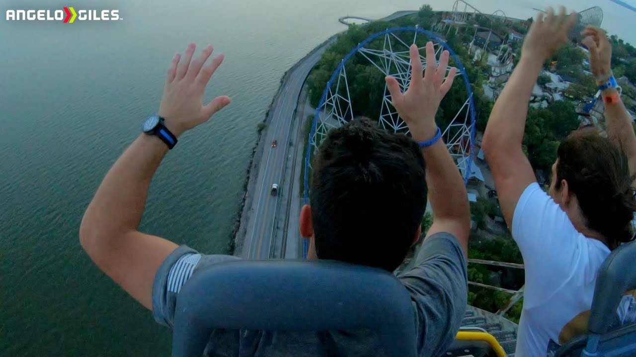 Millennium Force Cedar Point At Sunset POV 4K 60FPS - YouTube