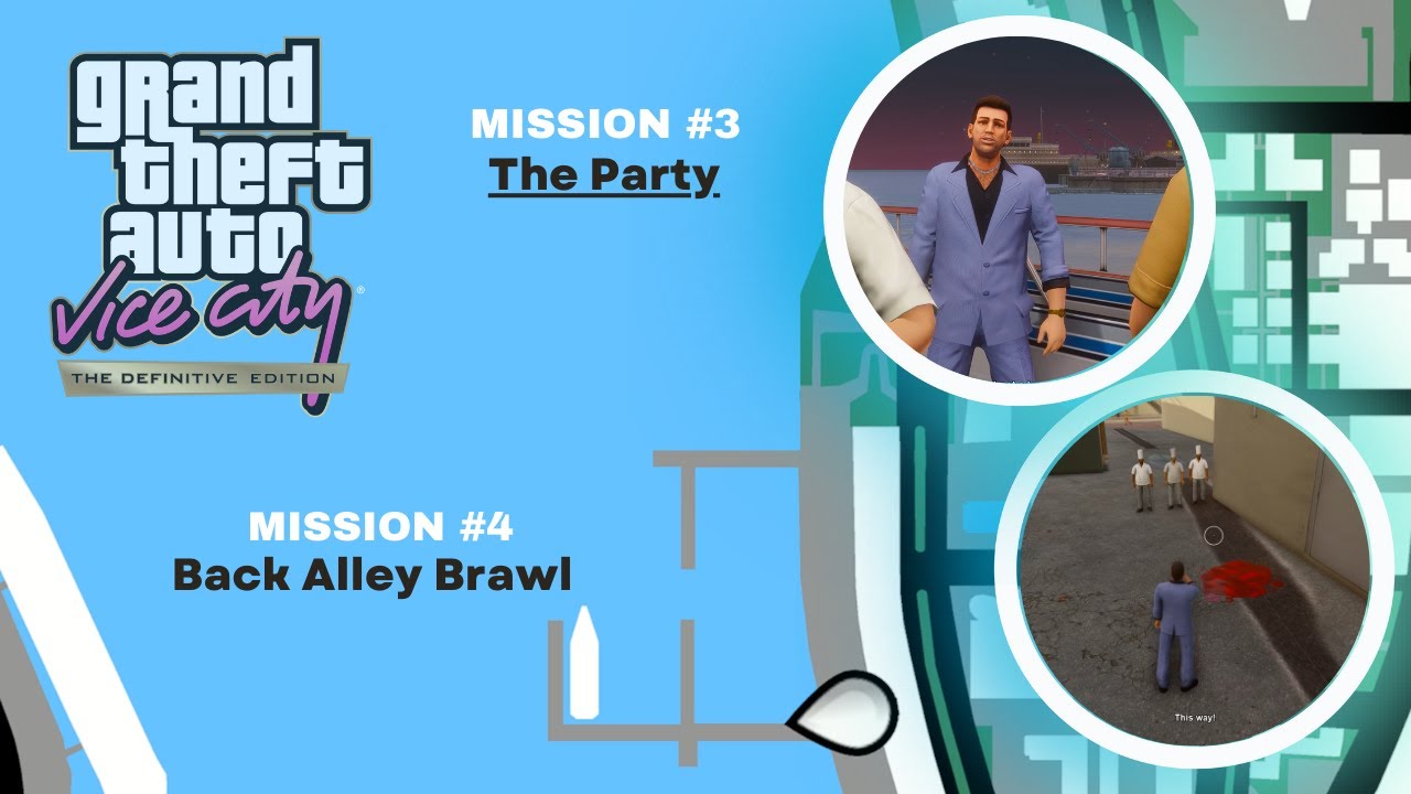 GTA Vice City Definitive Edition Mission#3/#4 - The Party/Back Alley ...