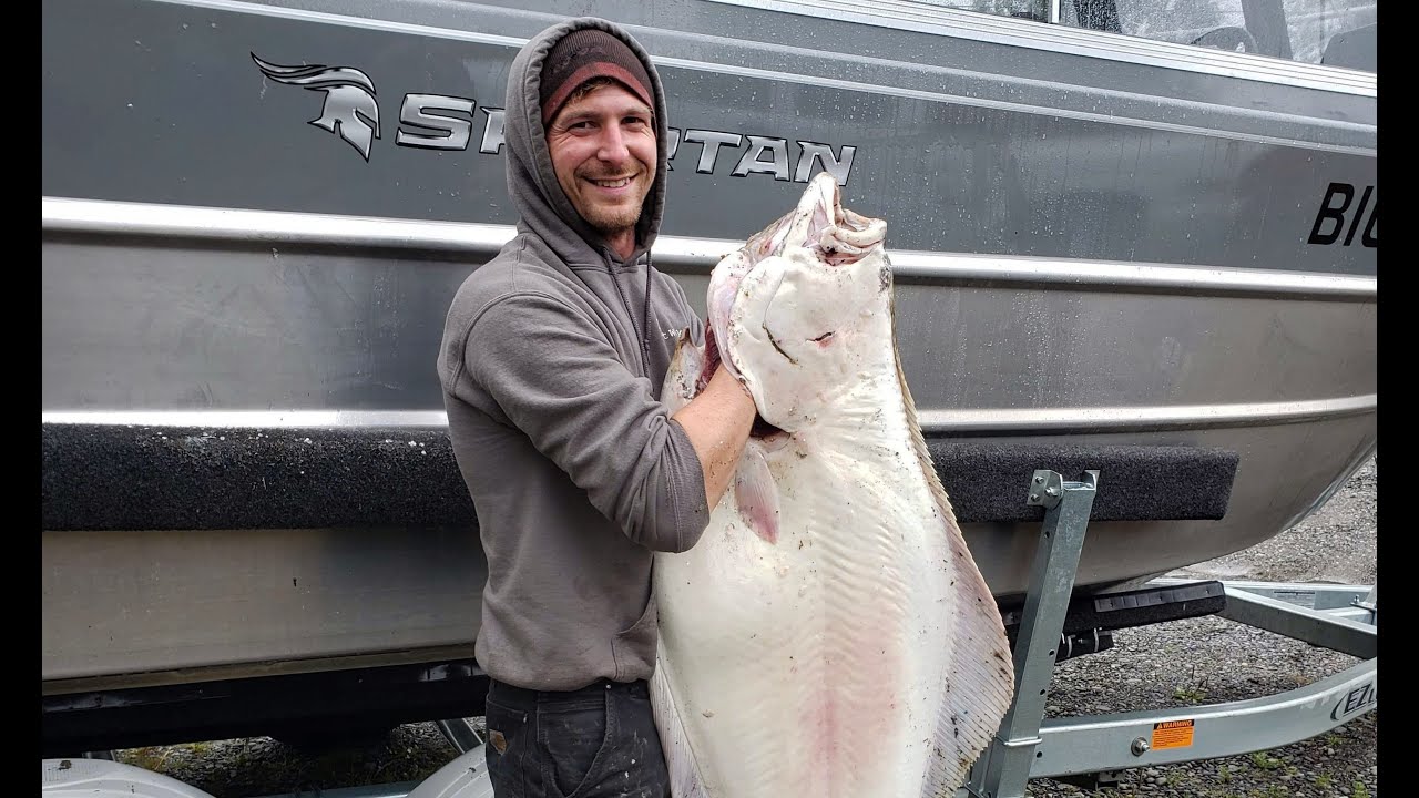 70LB HALIBUT CAUGHT IN HOMER, AK - YouTube