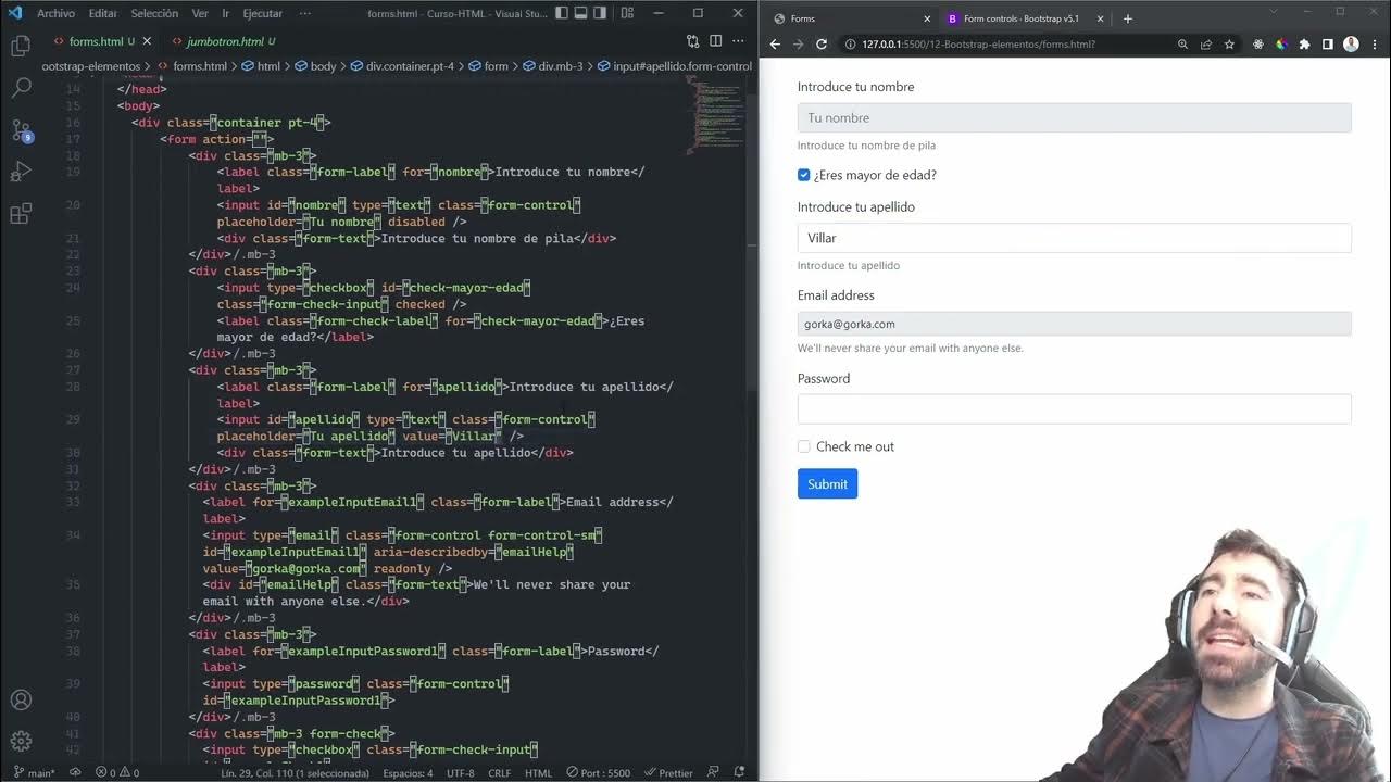 49 Formularios parte 1 - Curso HTML y CSS - OpenBootcamp - YouTube