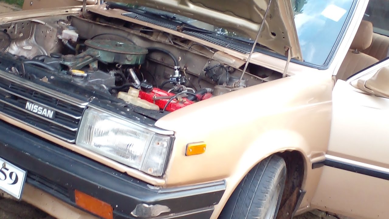 Nissan b11 full wash and engine - YouTube