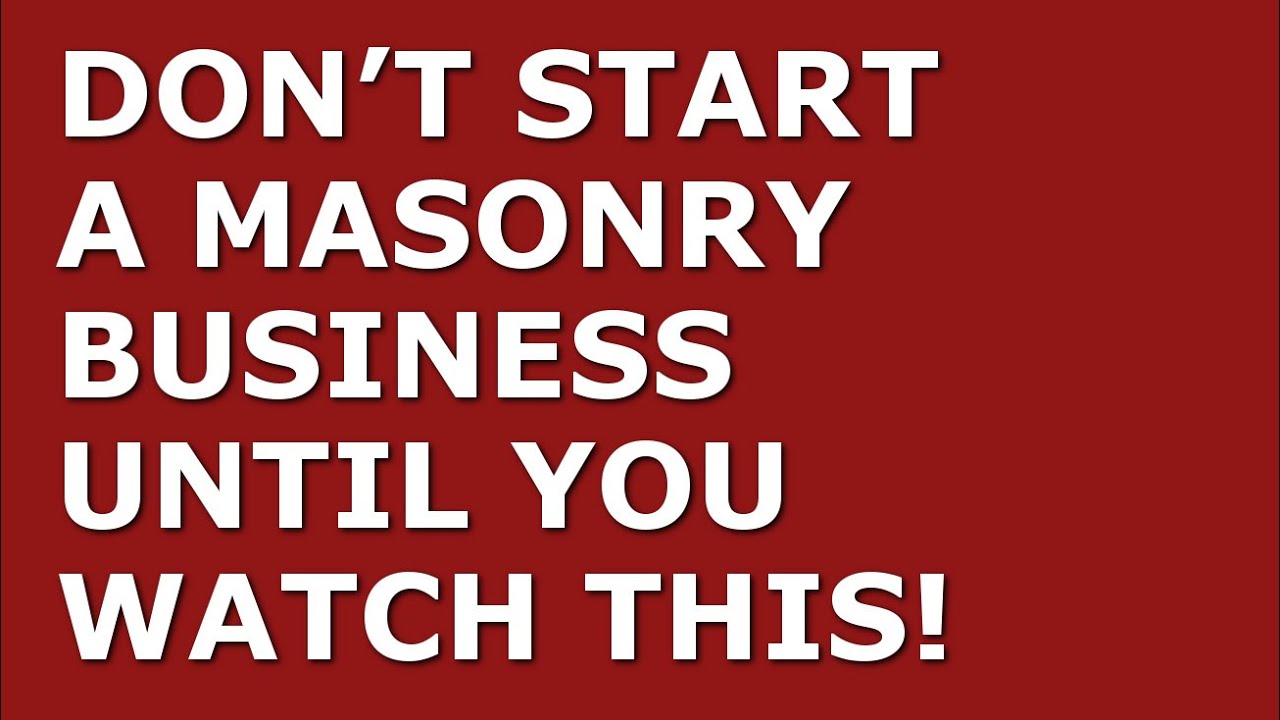 How to Start a Masonry Business | Free Masonry Business Plan Template ...