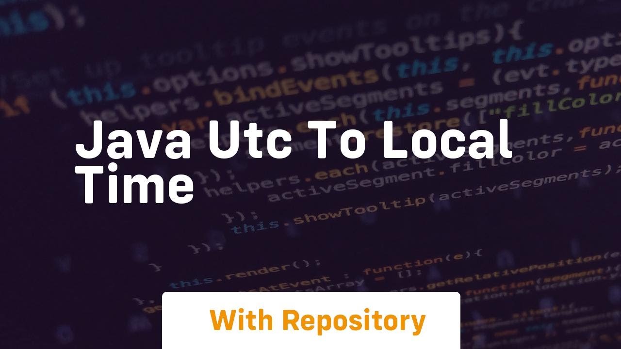 Java Utc To Local Time YouTube