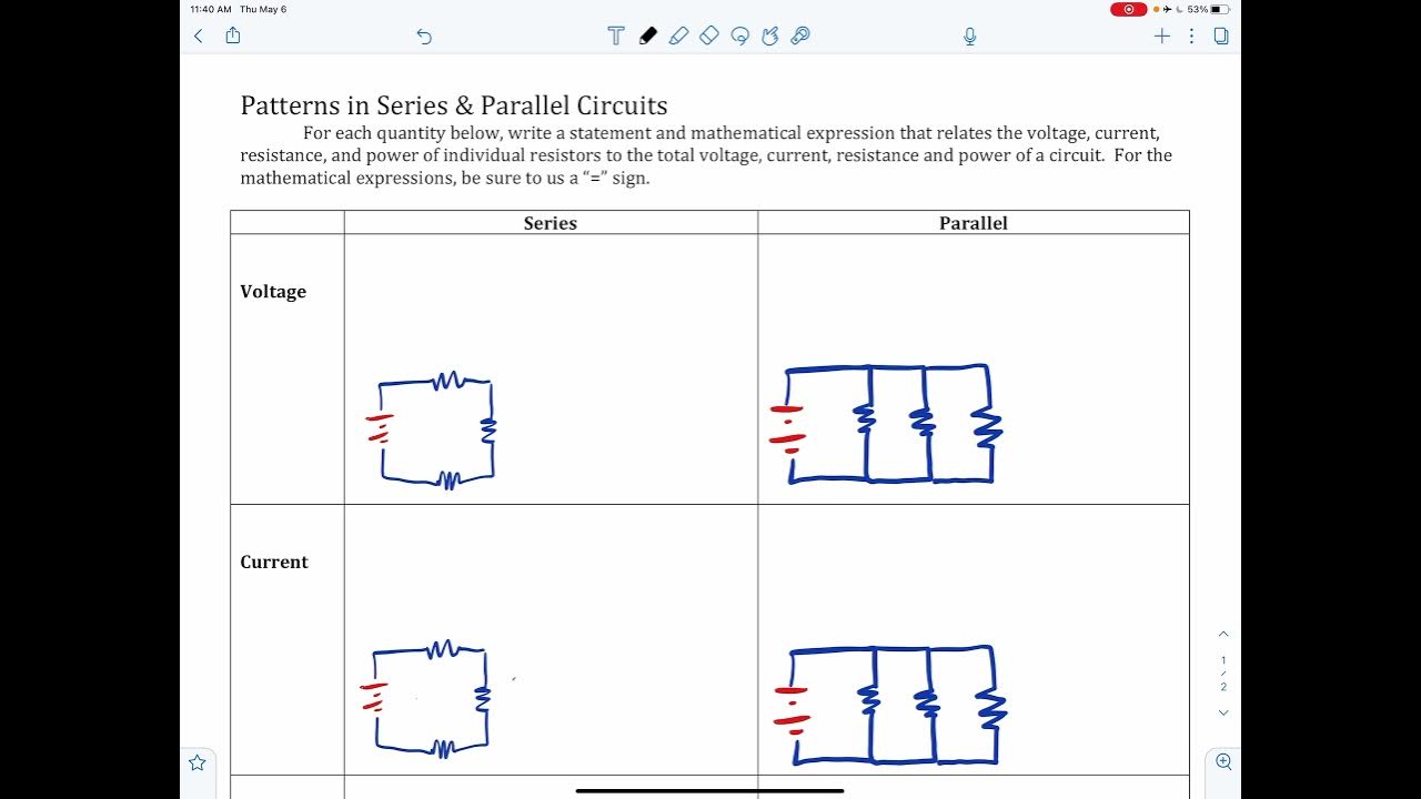 Patterns in Series & Parallel Circuits [part 1] - YouTube