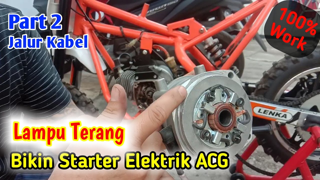 Pasang Starter ACG di motor mini. - YouTube