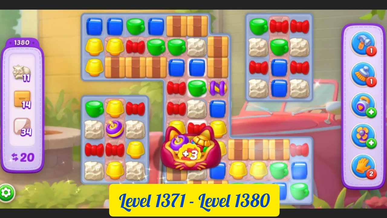 Homescapes : ( Level 1371 - Level 1380 ) - YouTube