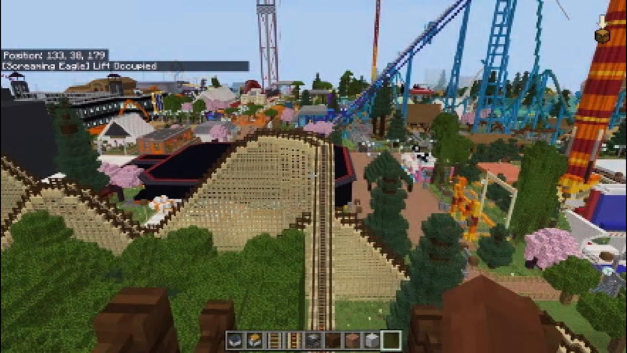 Screaming Eagle POV from Six Flags Minecraft - YouTube