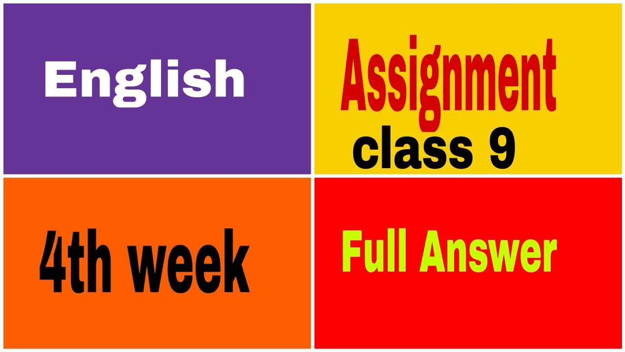 English Assignment Class 9 4th Week custom inteligence YouTube english-assignment-class-9-4th-week-custom-inteligence-youtube