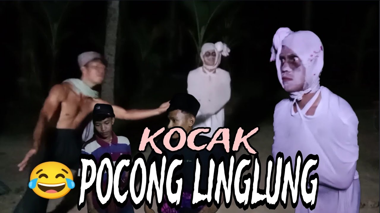 pocong keliling jadi mainan warga.film komrdi horor. - YouTube