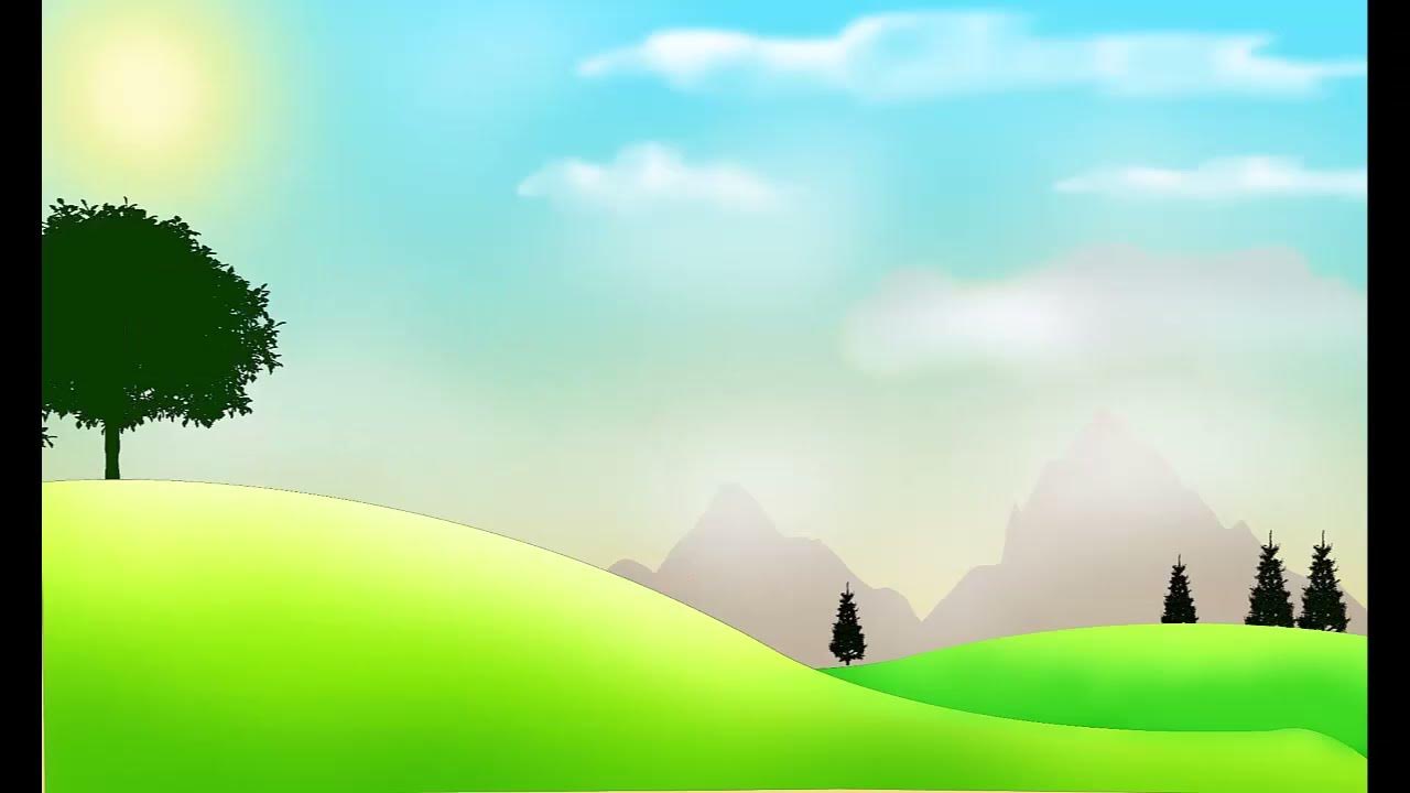 Basic landscape drawing How to draw Easy Landscape on Photoshop - YouTube