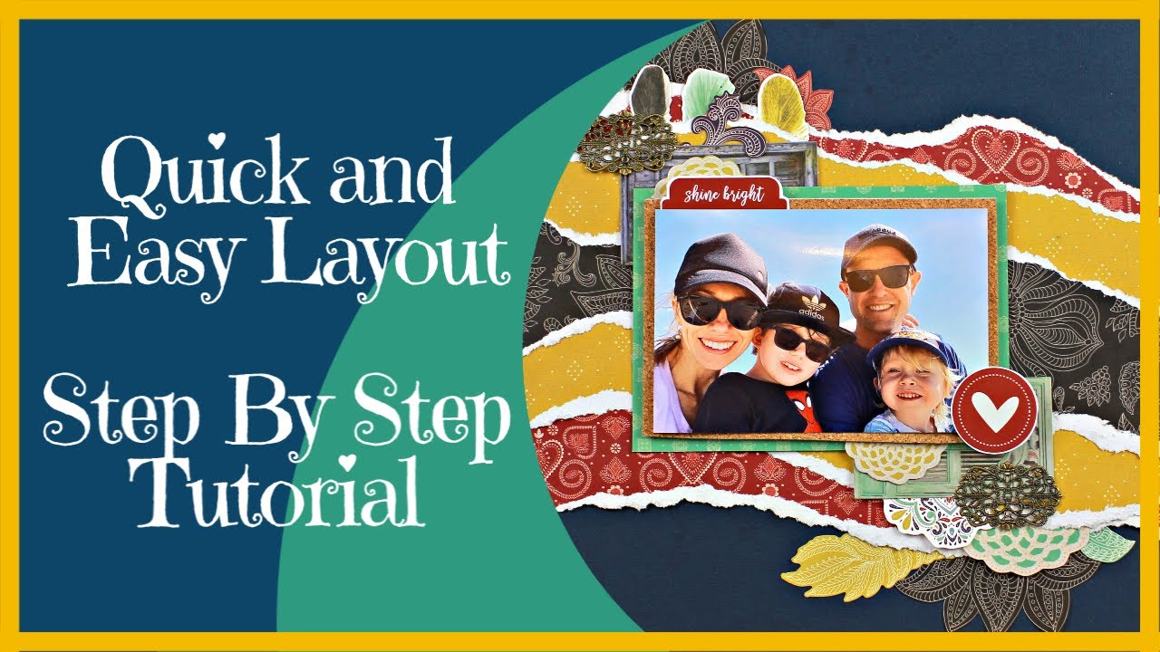 How to Make a Quick and Easy Scrapbook Layout - YouTube