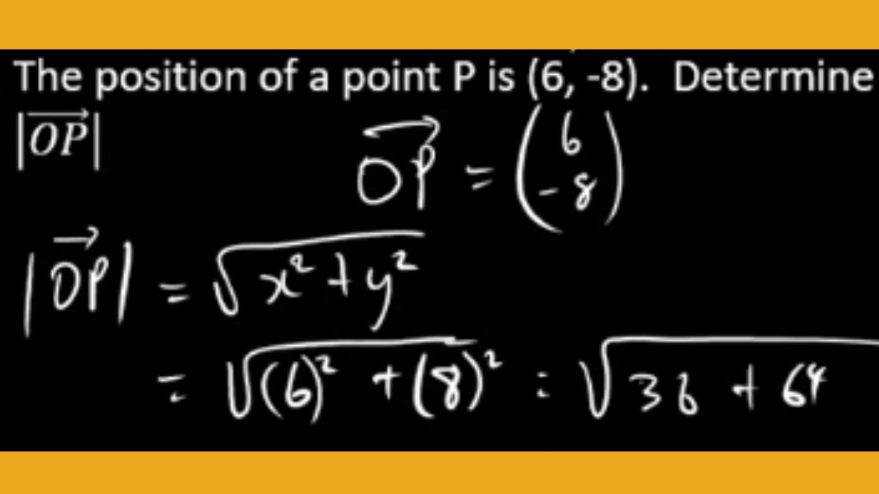 Length of a vector; Angle that a Position Vector makes with x-axis ...