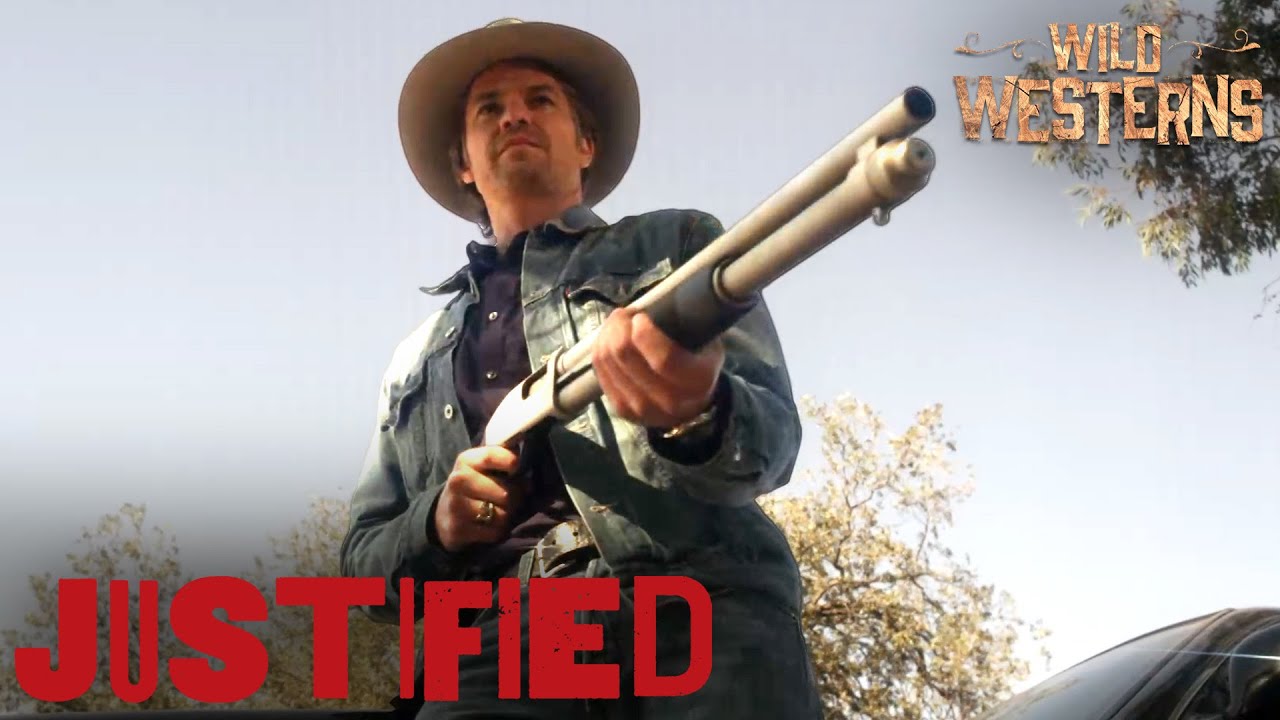 Justified | Raylan And The Beanbag Shotgun | Wild Westerns - YouTube