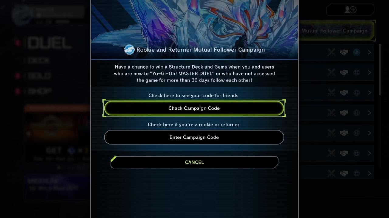 Yu-Gi-Oh! Master Duel Free Campaign Code - YouTube
