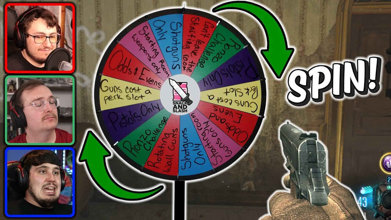 CoD Zombies But Spinning A Wheel Decides Our Challenges - YouTube