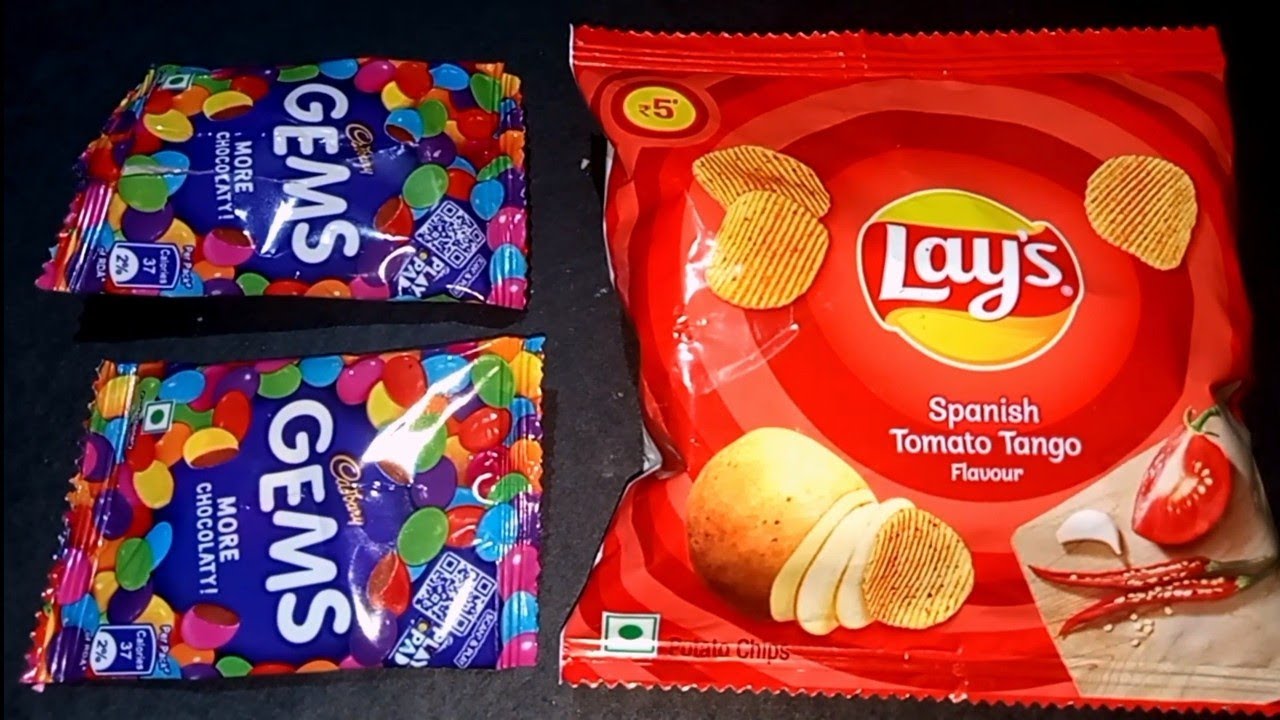 "Chilly Lays and Gems Taste Test - Spicy and Sweet Snack Combo!" - YouTube