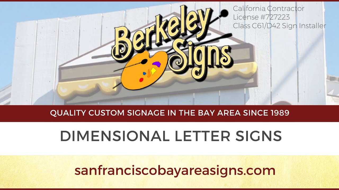 Dimensional Signs & Letters | Berkeley Signs | 510-398-4700 - YouTube