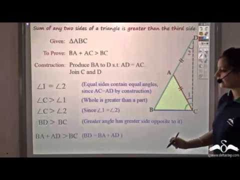Triangle Inequality | ICSE | CBSE | Class 8 | Class 9 - YouTube