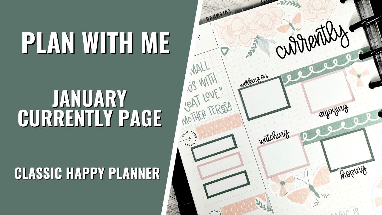 PLAN WITH ME | JANUARY CURRENTLY PAGE - YouTube