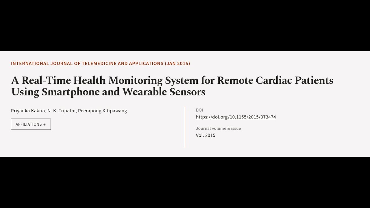 A Real-Time Health Monitoring System for Remote Cardiac Patients Using ...