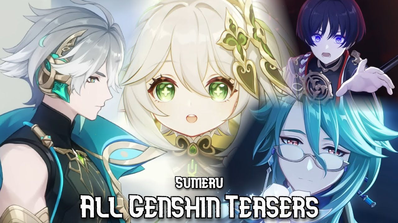 Reacting To Every Genshin Impact Sumeru Character Teaser (3.0-3.8 ...