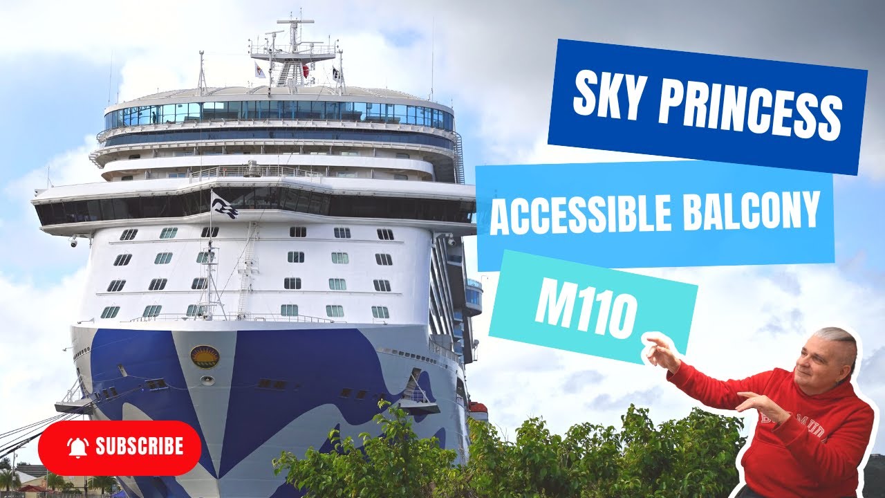 Sky Princess - Accessible Balcony Cabin Tour (M110) #cruiseship #cruise ...