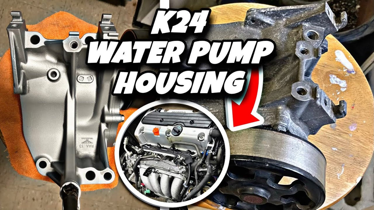 K24 water pump housing - YouTube