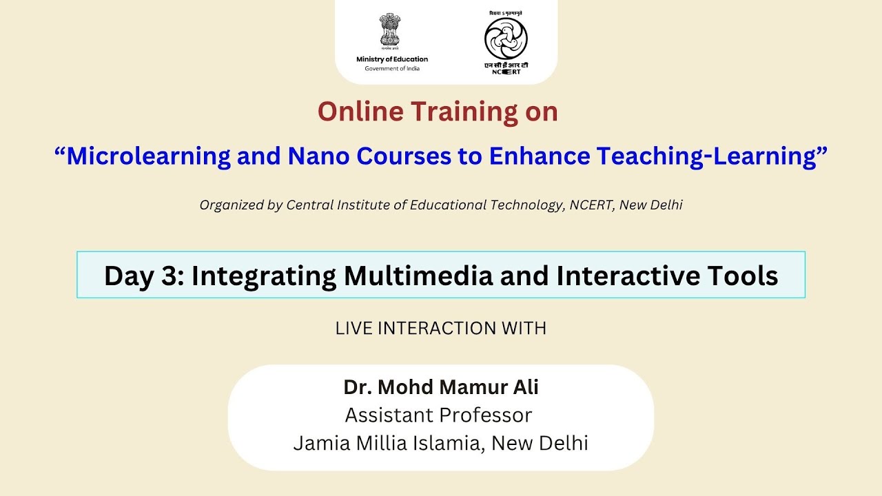 Day 3: Integrating Multimedia and Interactive Tools - YouTube