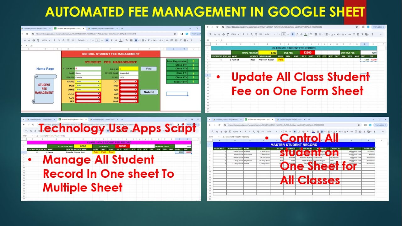 Automate Student Fee Management in Google Sheets: Easy Step-by-Step Tutorial By ...