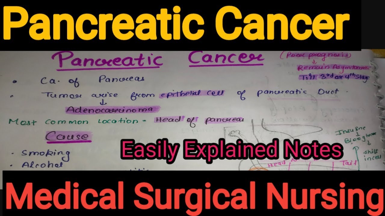 Notes Of Pancreatic Cancer in Medical Surgical Nursing in Hindi / Bsc ...