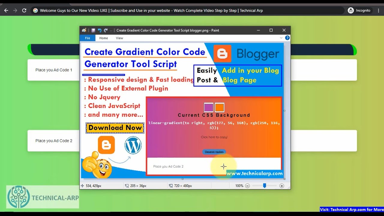 Create Gradient Color Code Generator Tool Blogger Color Gradient Code Generator Script