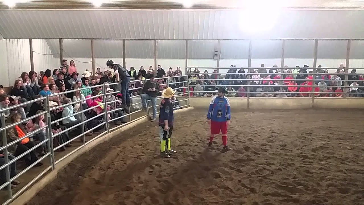 Bull riding practice at the mack arena - YouTube