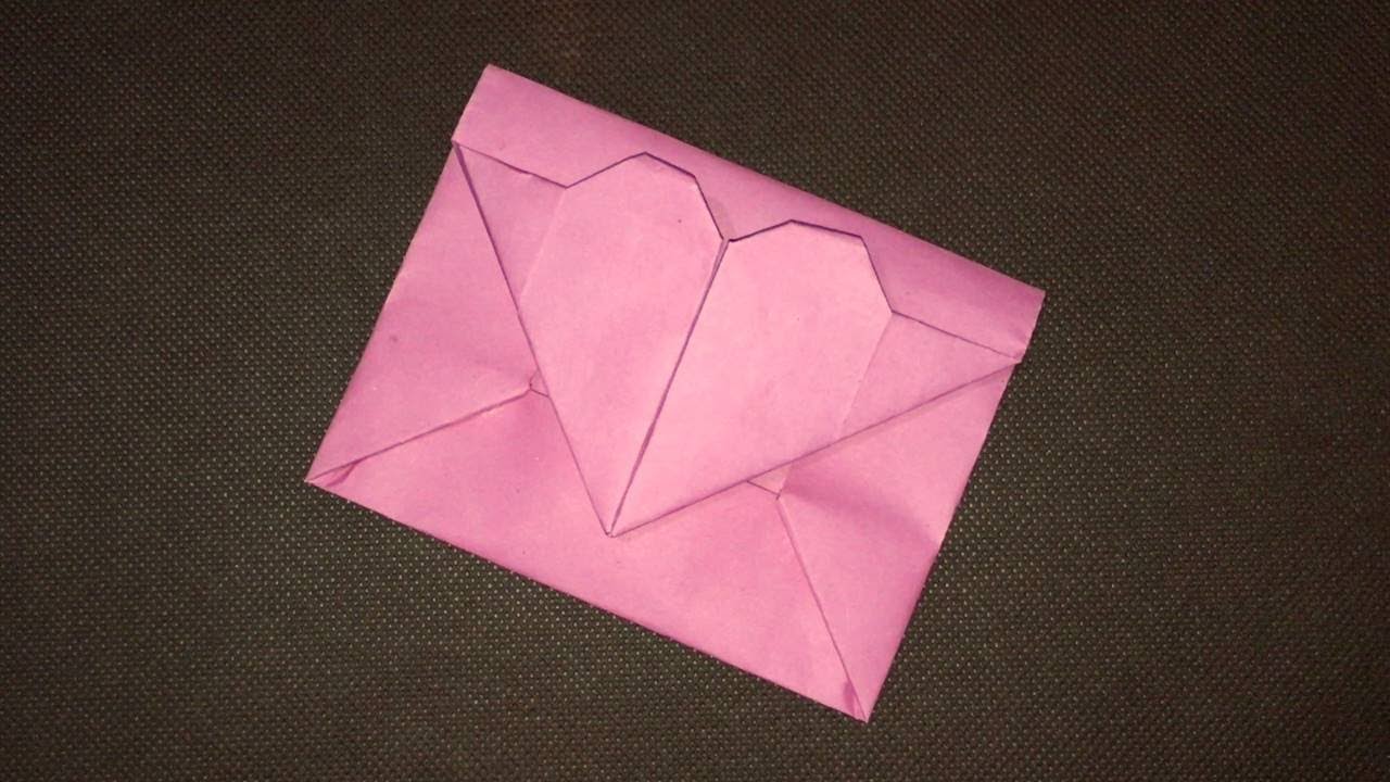 Easy Origami Envelope || Origami Heart Envelope || Paper Craft Zone - YouTube