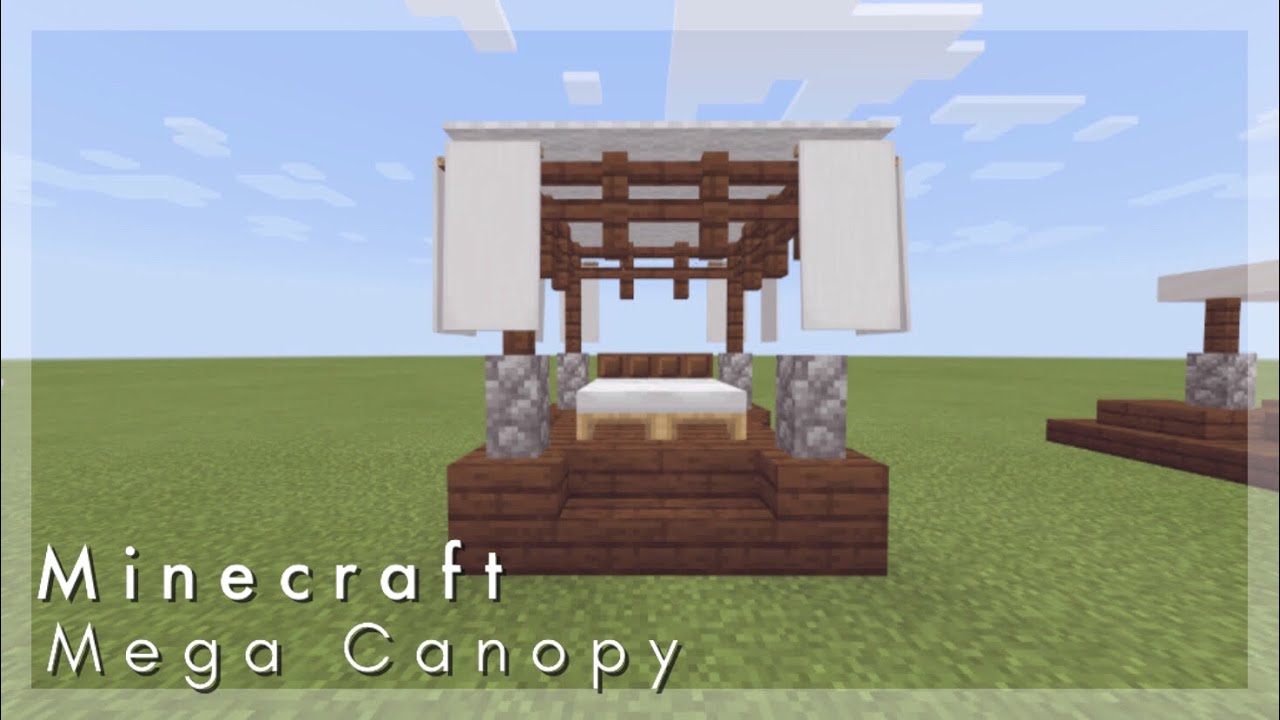 Minecraft Tutorial Bed Designs | Mega Canopy Bed - #Shorts - YouTube