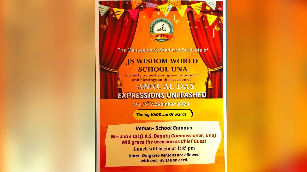 🔴Live JS WISDOM WORLD SCHOOL UNA ll 12/11/2024 - YouTube